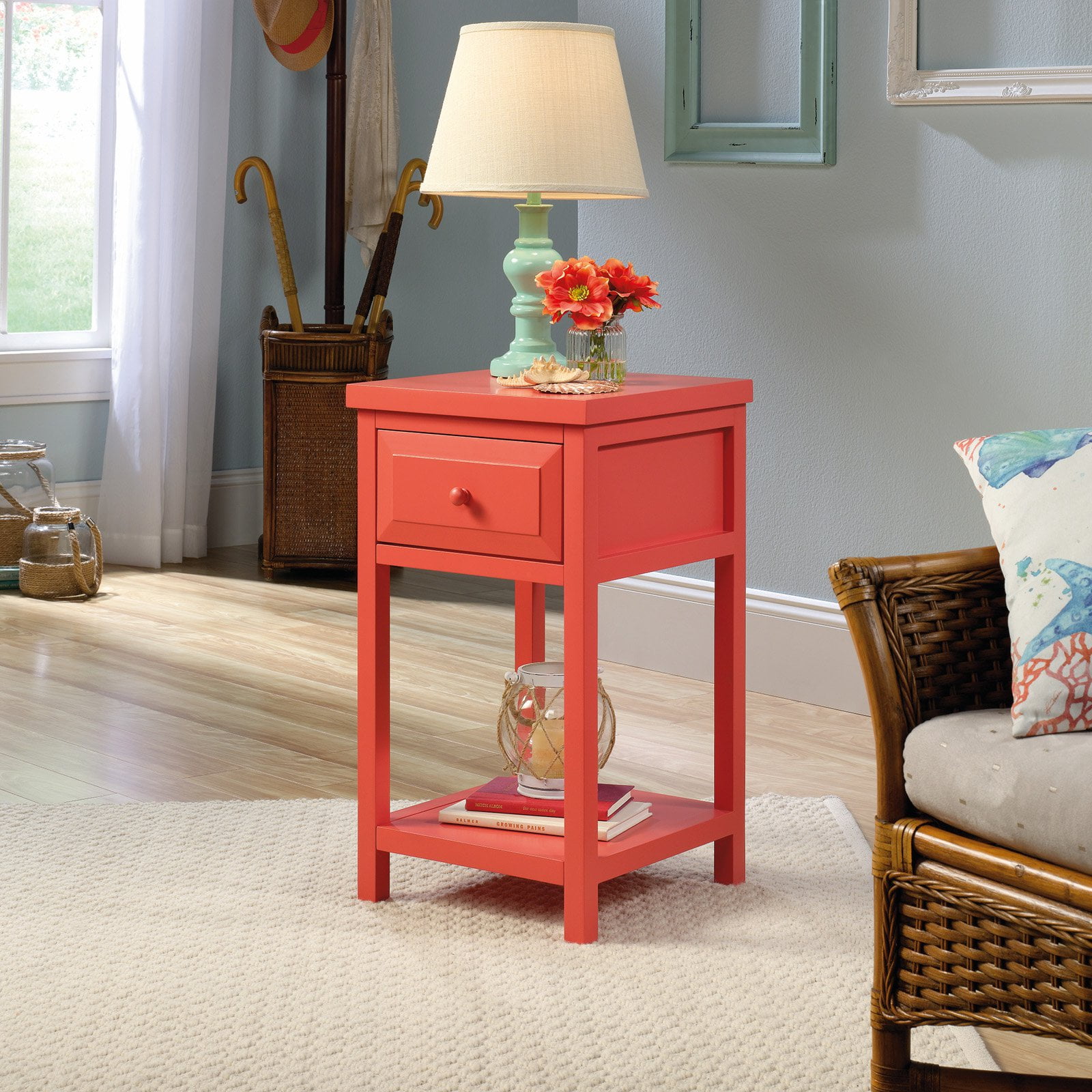 Sauder Cottage Road Side Table, Desert Coral - Walmart.com
