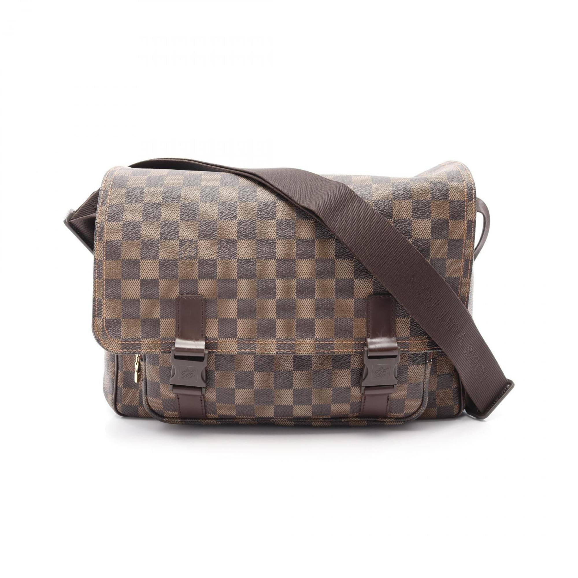 Pre-Owned Louis Vuitton Mervil Damier Ebene Shoulder Bag Coated Canvas ...