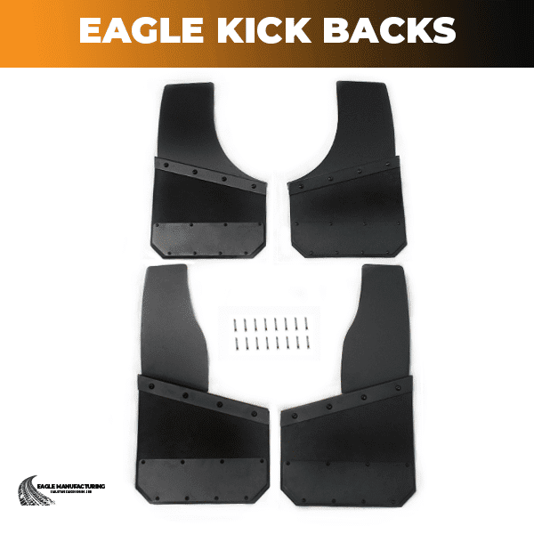 Click here for Eagle Manufacturing 13″ Kick Back Mud Flaps All Bl... prices