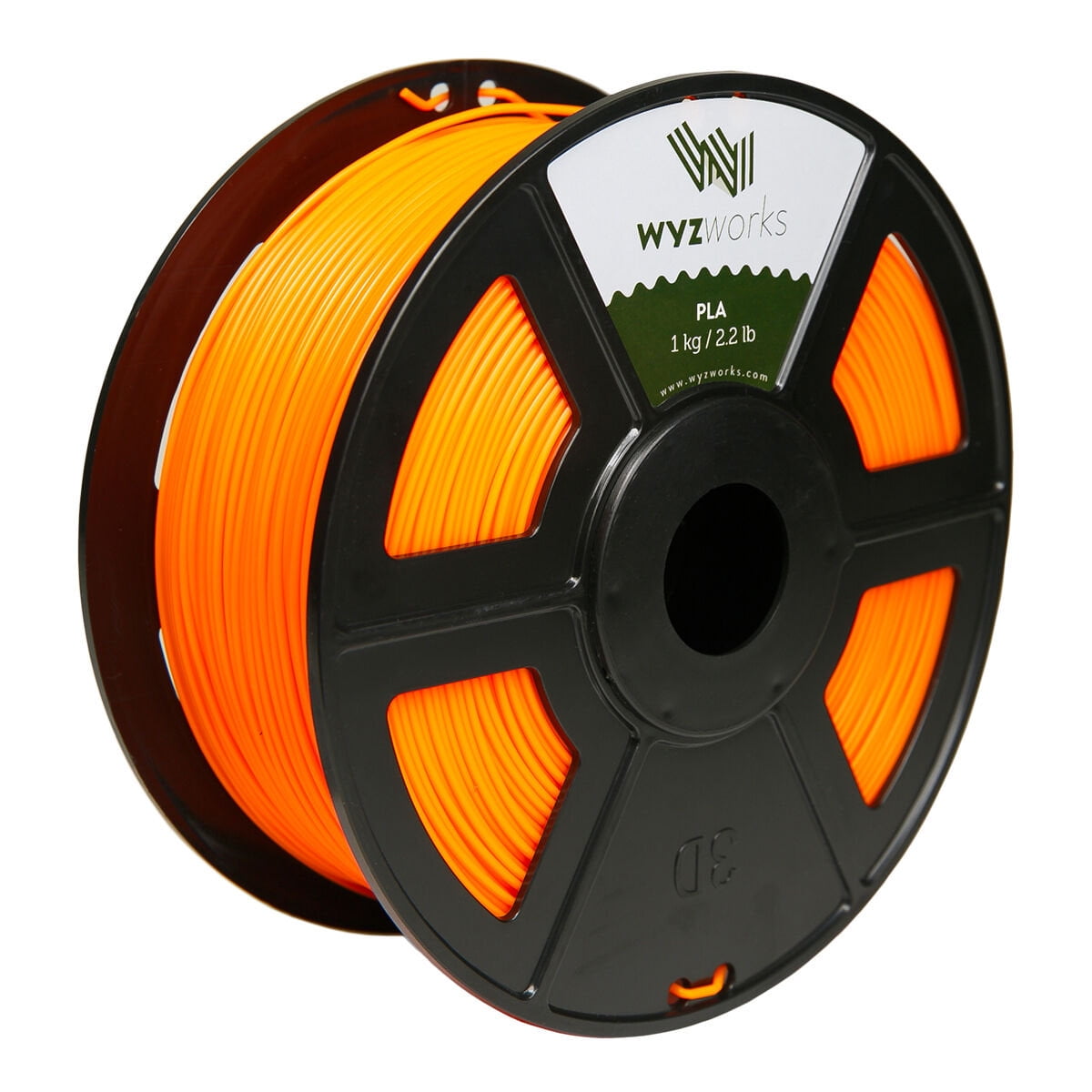 WYZWorks 3D Printer Filament 3mm PLA Thermoplastic Polylactic Acid 1kg ...