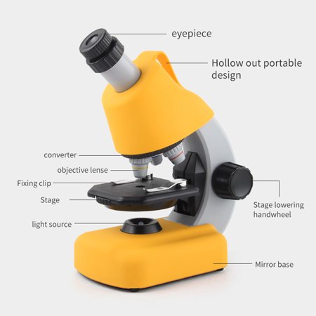 360 Degree Rotating Biological Microscope Beginner 100X 1200X ...