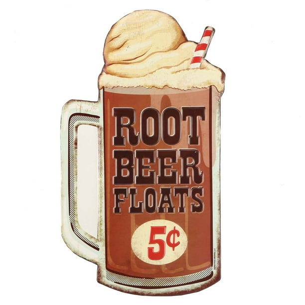 Root Beer Float Embossed Metal Sign - Walmart.com