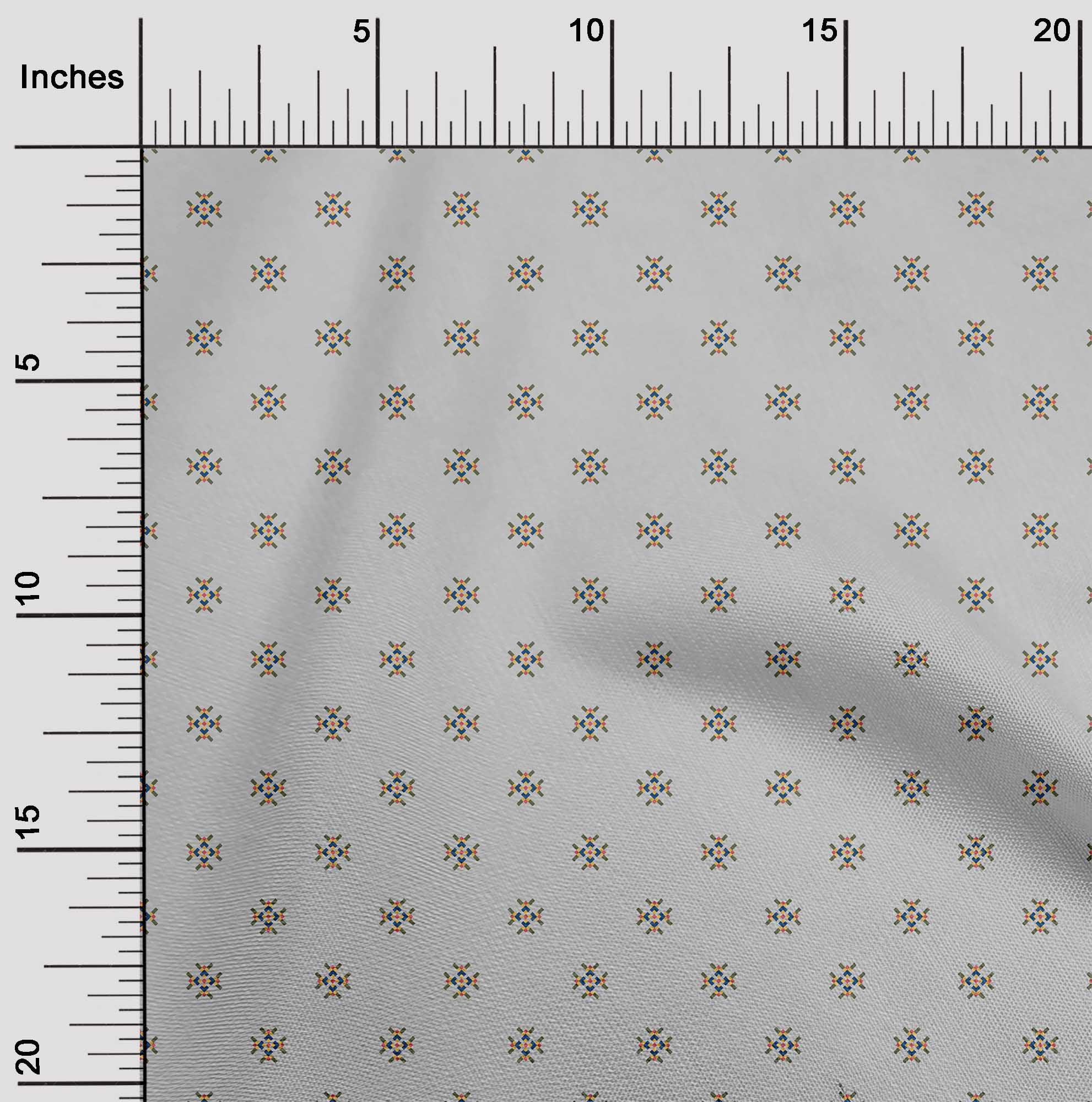 oneOone Silk Tabby Light Gray Fabric Diamond Shape Small Dress Material ...