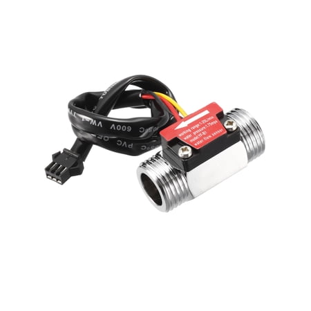 G1/2 Hall Effect Liquid Water Flow Sensor Switch Flowmeter Counter DC5V ...