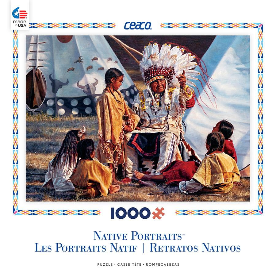 Ceaco - Native Portraits - Buffalo Tales - 1000 Piece Jigsaw Puzzles ...