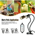 HAOKAINI Reptile Heat Lamp, Dual UVA UVB, 360Â° Dimmable Ceramic Clamp ...