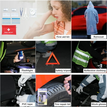 Car emergency kit First aid kit Young driver safety kit Car Flat fuses ...