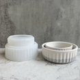 ANXPTIME DIY Round Resin Plant Mold Stripe Silicone Molds DIY Flower ...