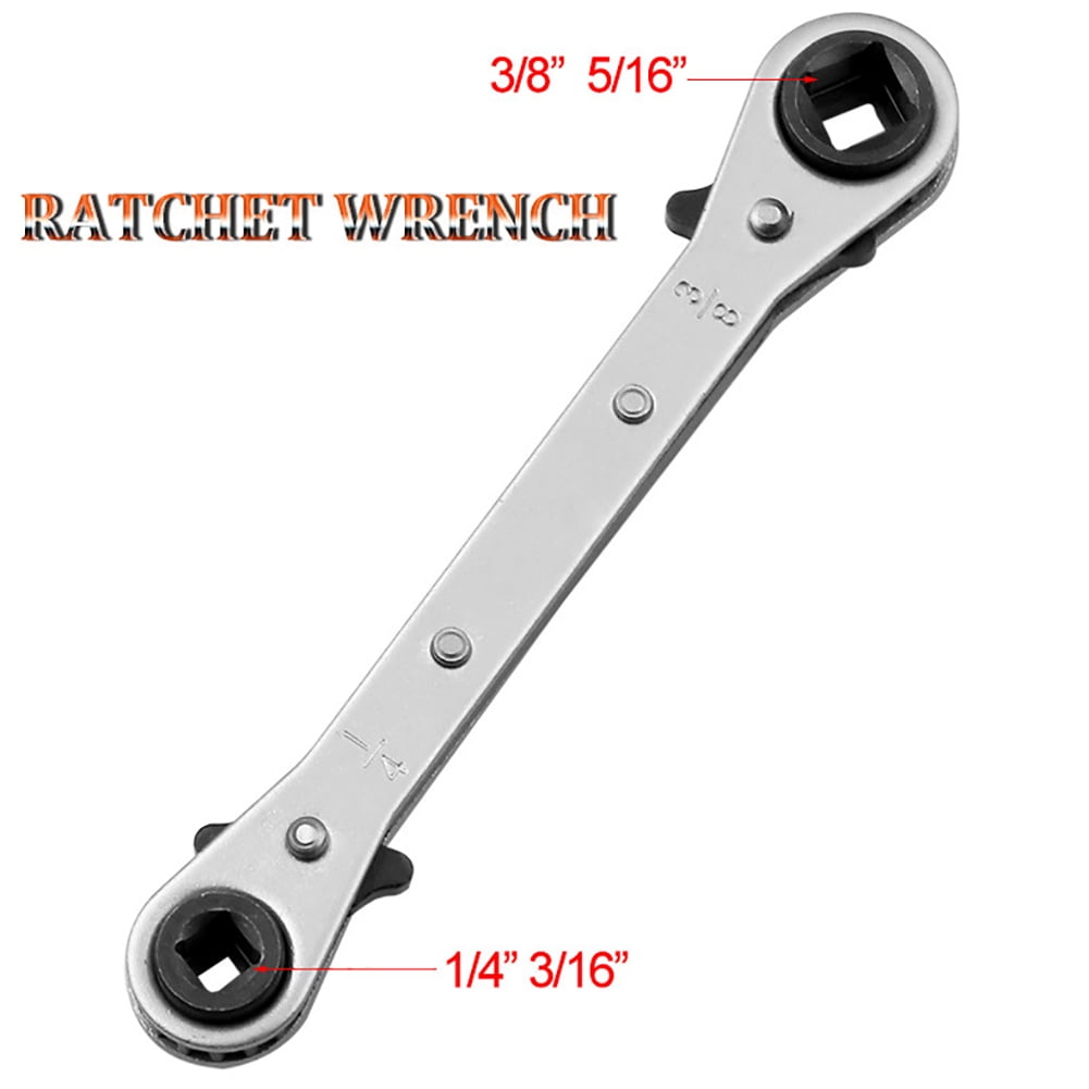Double Head Reversible Ratchet Wrench Refrigeration Tools Ratchet ...