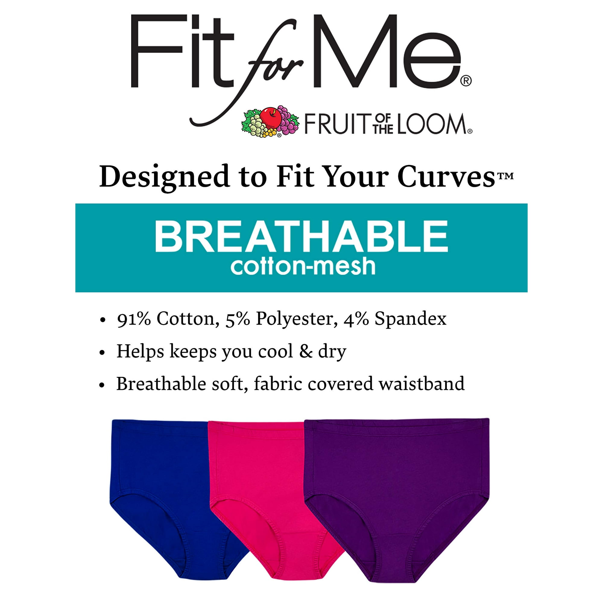Click here for Womens Fruit Of The Loom 6dbcbrp Fit For Me Cotton... prices
