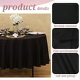 Pesonlook 8 Pack Round Tablecloths 60 Inch Black Polyester Tablecloth ...