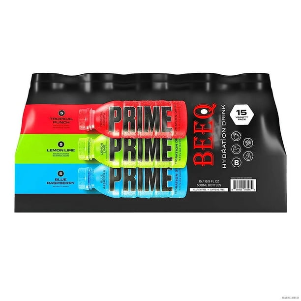 - prime hydration drink variety pack, tropical punch, lemon lime, blue ...