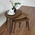 Ultimate Premium Products Mid Century Oak Nesting Table Set of 3 ...