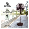 16-Inch Standing Oscillating Pedestal Fan with Adjustable Height & 3 ...