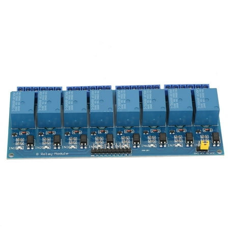 8 Channel Relay Module with Optocoupler Isolation Blue Board PLC Relay ...