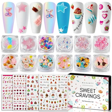 Nail Decoration Set, Sweet Cravings Nail Art Accessories with Nail ...
