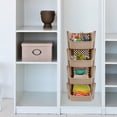Spec101 Plastic Stackable Storage Bins - 4pc Tan Pantry Closet ...