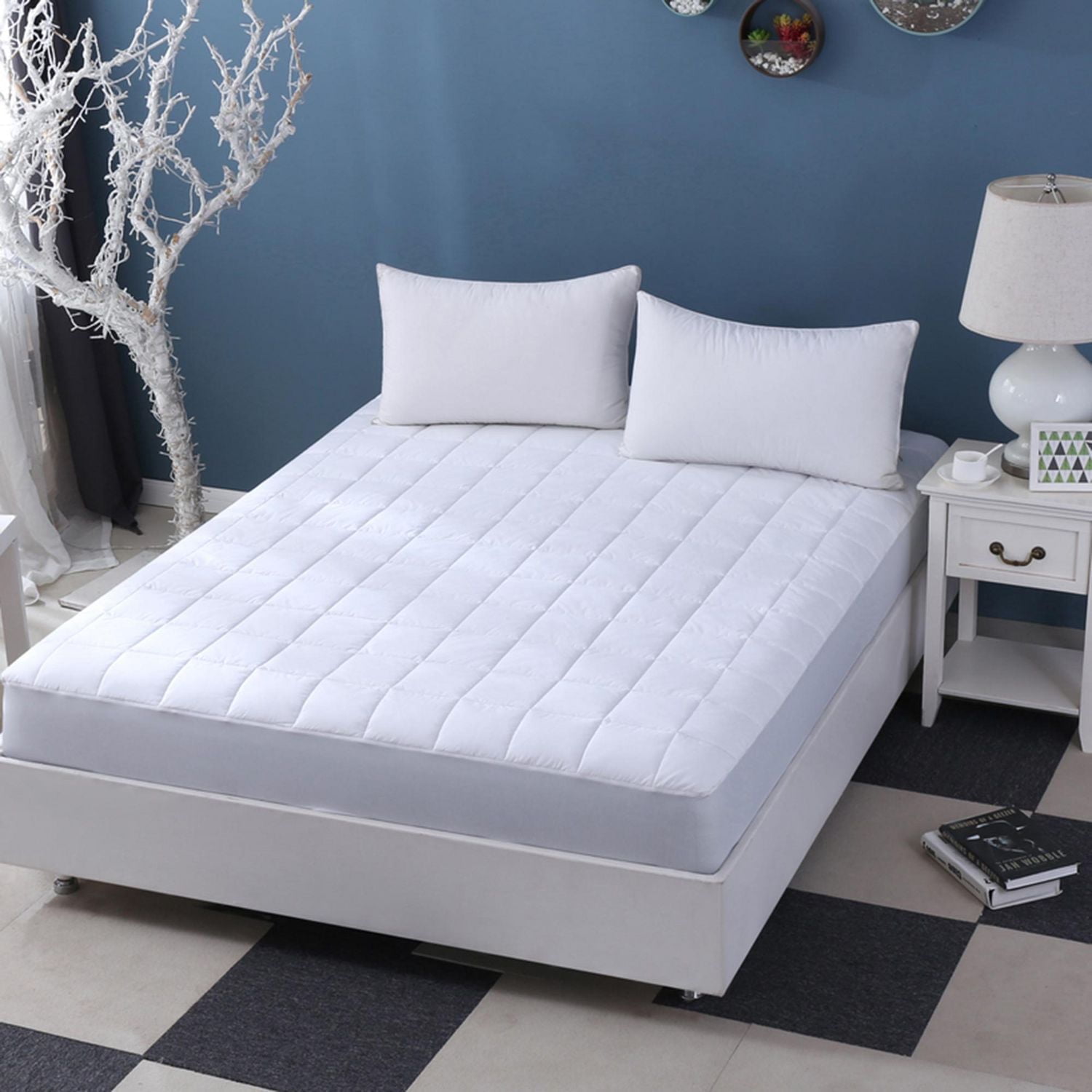 Mainstays Total Protection Mattress Pad, Antimicrobial treatment ...