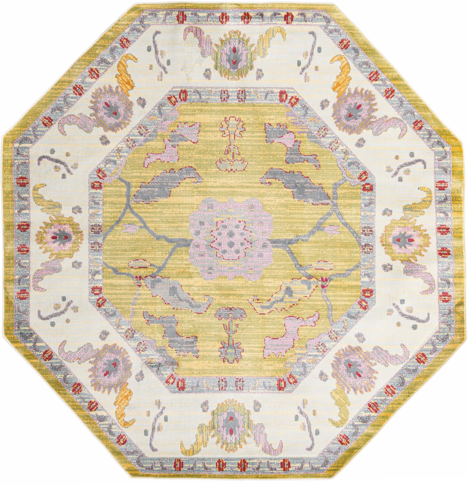 Rugs.com Paragon Collection Rug – 8 Ft Octagon Green Medium-Pile Rug ...