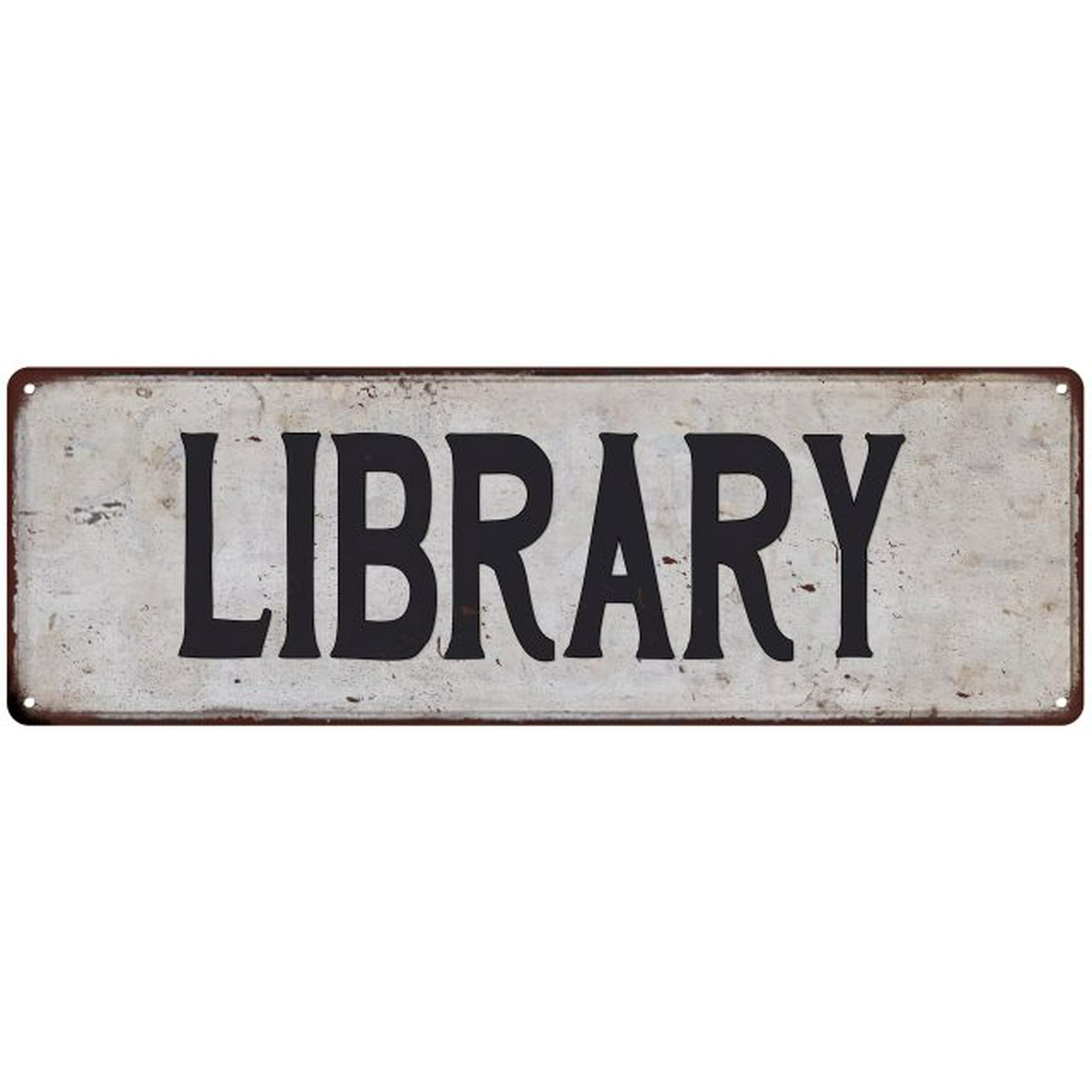 Vintage Library Sign