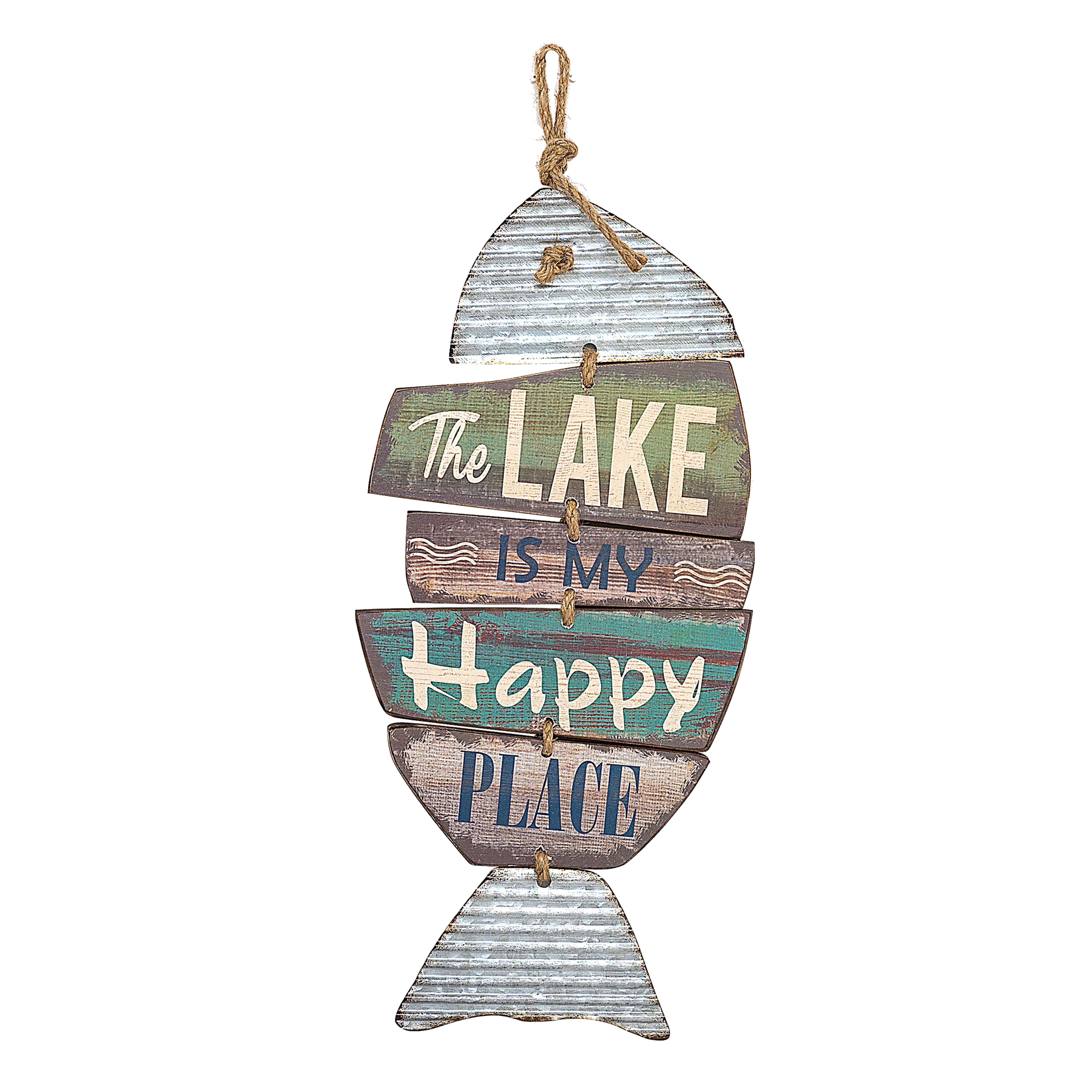 Barnyard Designs 'The Lake is my Happy Place' Lake House Decor for the ...