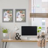 Grooved 8 in. x 10 in. Grey Picture Frame (Set of 2) - Walmart.com