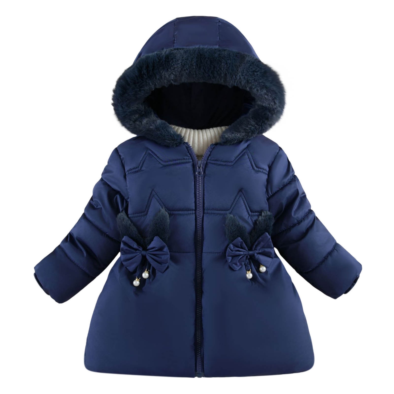 Click here for Valmass Toddler Girls Parka Puffer Jacket With Fau... prices