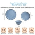Sango Frill Reactive Stoneware Dinnerware Set, 12-Piece, Blue - Walmart.com