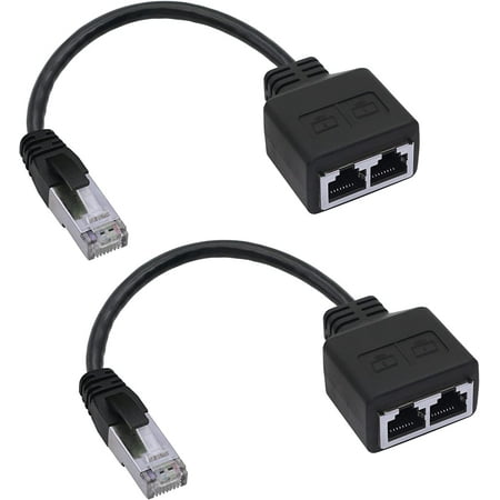 YDJKET Network adapter RJ45 1 to 2,RJ45 A male-female dual adapter It ...