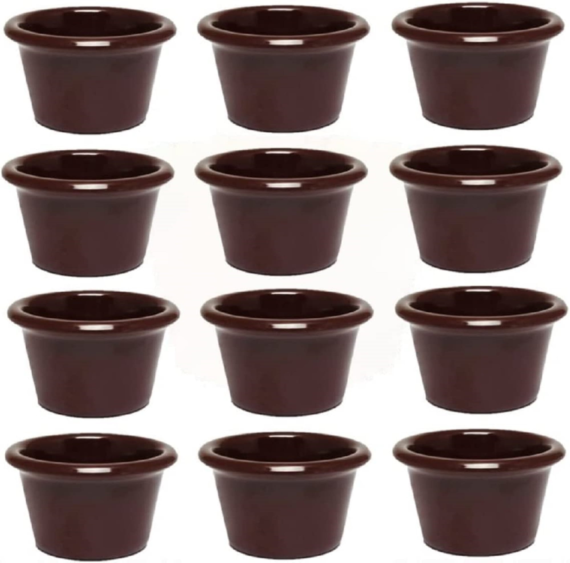 Truecraftware – Set of 12- Smooth Ramekin 4 oz. Chocolate Color ...
