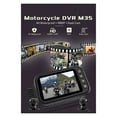 3" Screen Full Body Waterproof Motorcycle DVR Dash Cam 1080P Front Rear ...