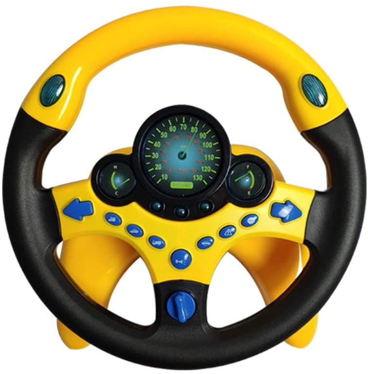 Children's Steering Wheel Toy Simulated Portable Driving Control with ...