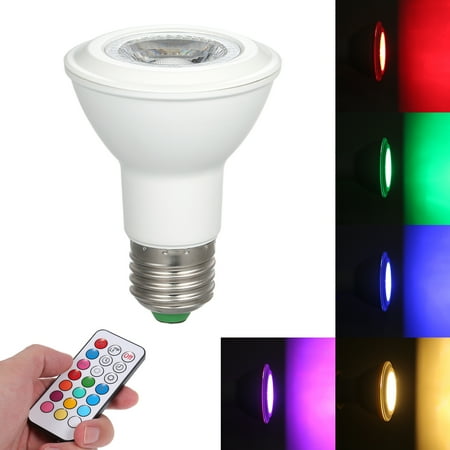 A C 85-265 V 10 W LED RGB+Warm White Bulb with Remote Control ...