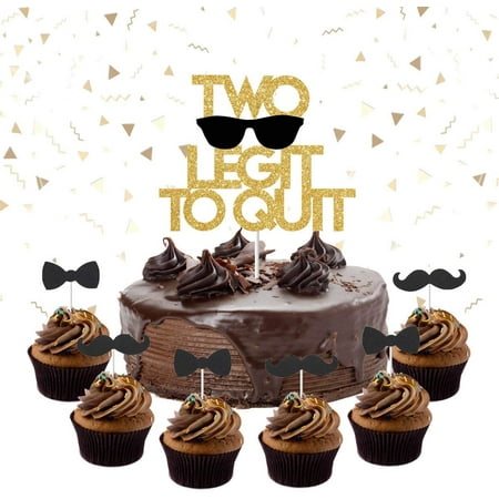 Two Legit to Quit Party Decorations - Two Legit to Quit Cake Topper ...