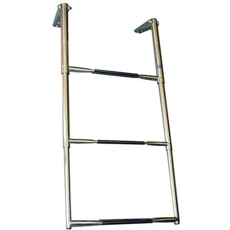 White Water B00301WH Wide Over Platform Telescoping Ladder, 3 Step ...