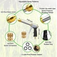 Heavy Duty Water Hose Nozzle, Long Rod Metal Spray Gun, 360° Rotating ...