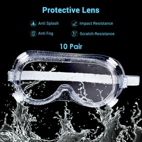 HQRP Clear Tint UV Protective Safety Goggles / Glasses for Yard work, Gardening, Lawn mowing ...