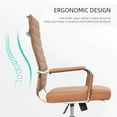 Okeysen Office Desk Chair Upgraded Mid-Back Leather Chairs Ergonomic ...