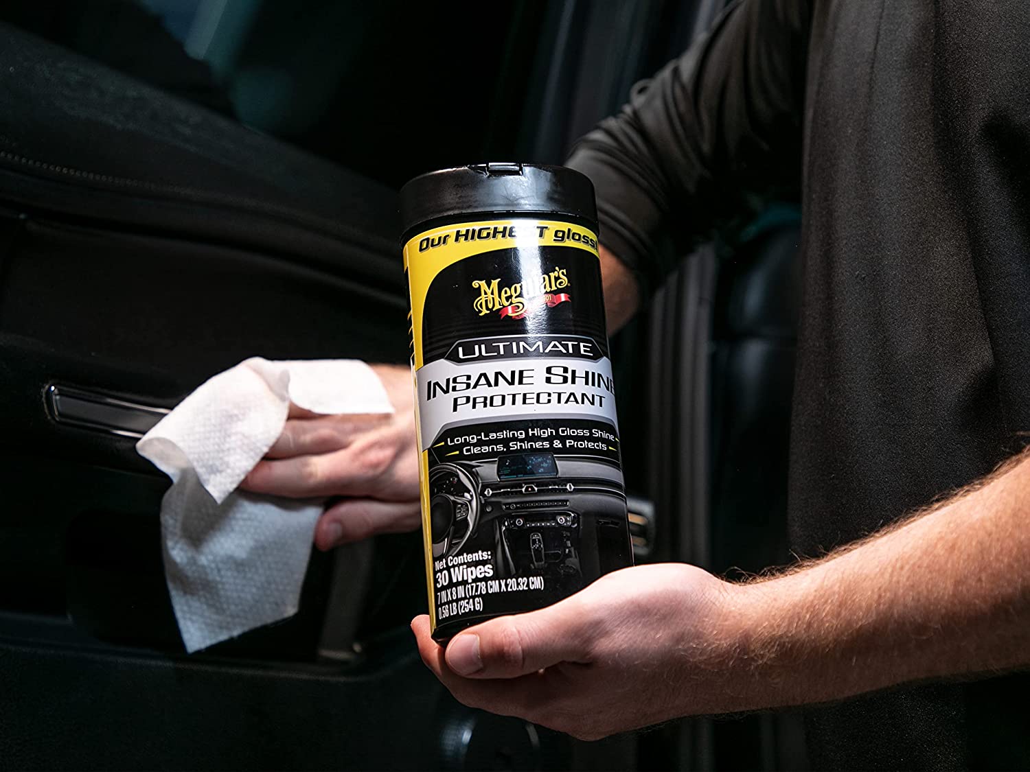 Meguiar’s Ultimate Insane Shine Protectant Wipes, 30 Wipes