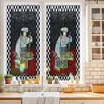 Cartoon Chef Gourmet Red Vintage Floral Black Plaid Window Privacy Film ...