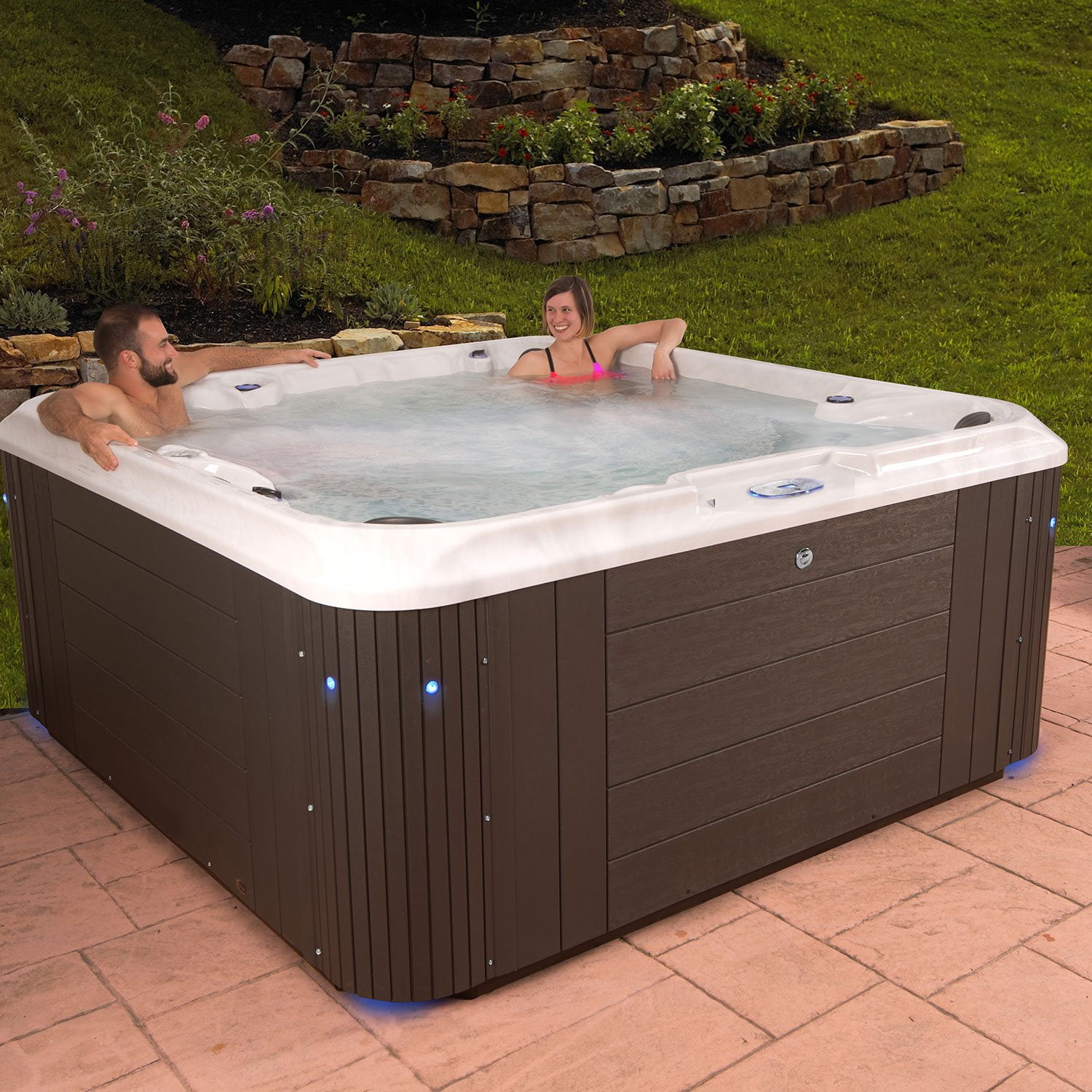 Everlast Spas Indulgence 7-Person 100-Jet Acrylic Spa, Choose Seating ...