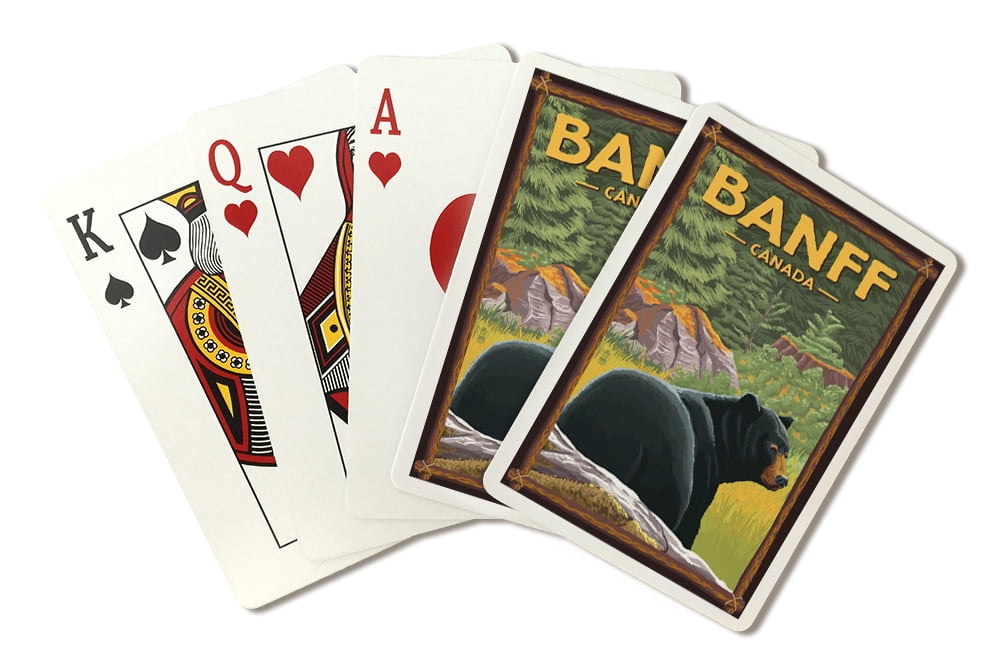 Banff, Alberta, Canada, Black Bear in Forest, Lantern Press, Premium ...