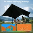 Camping Tarp with Poles & Retainer, 15x12.5FT Large Waterproof 210D ...