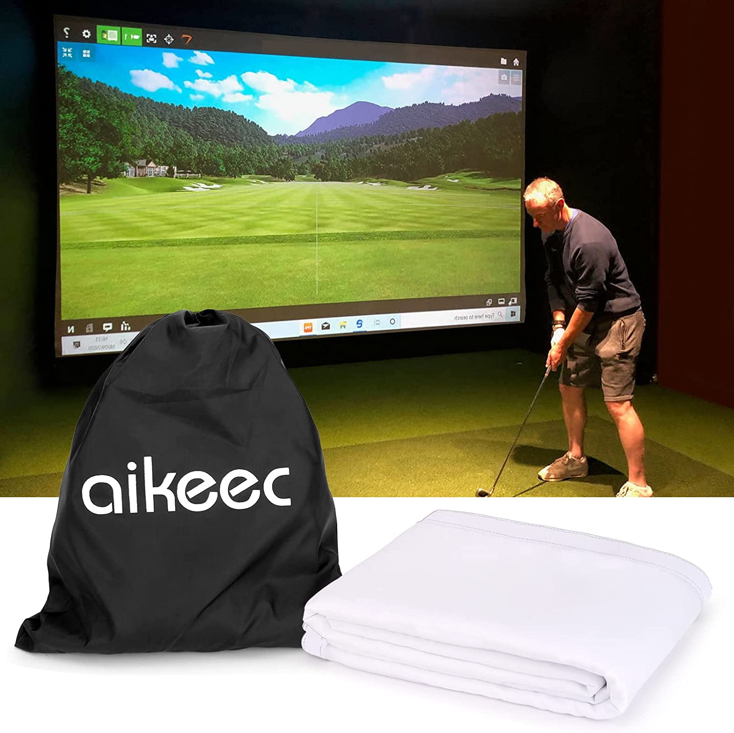 TOCITAA Golf Ball Simulator Impact Display 118*118 inch Projection ...