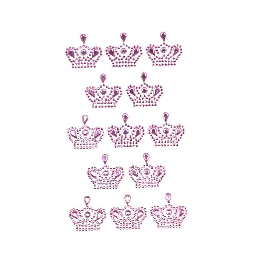 Royal High Crown Rhinestone Stickers, 1-Inch, 13-Count - Walmart.com