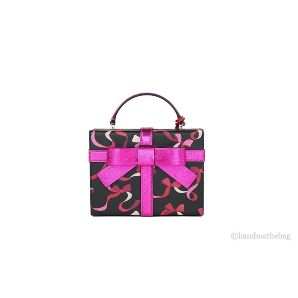 Kate Spade Wrapping Party Ribbons Gift Box Refined Leather Crossbody ...