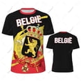 Belgie Belgium Flag Men Sports T-shirt Women Tees jersey for Soccer ...