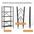 Costway 5-Tier Foldable Storage Shelves Adjustable Collapsible ...