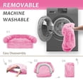 Calming Pet Bed Mat Plush Long Fur Washable Removable Couch Cover ...