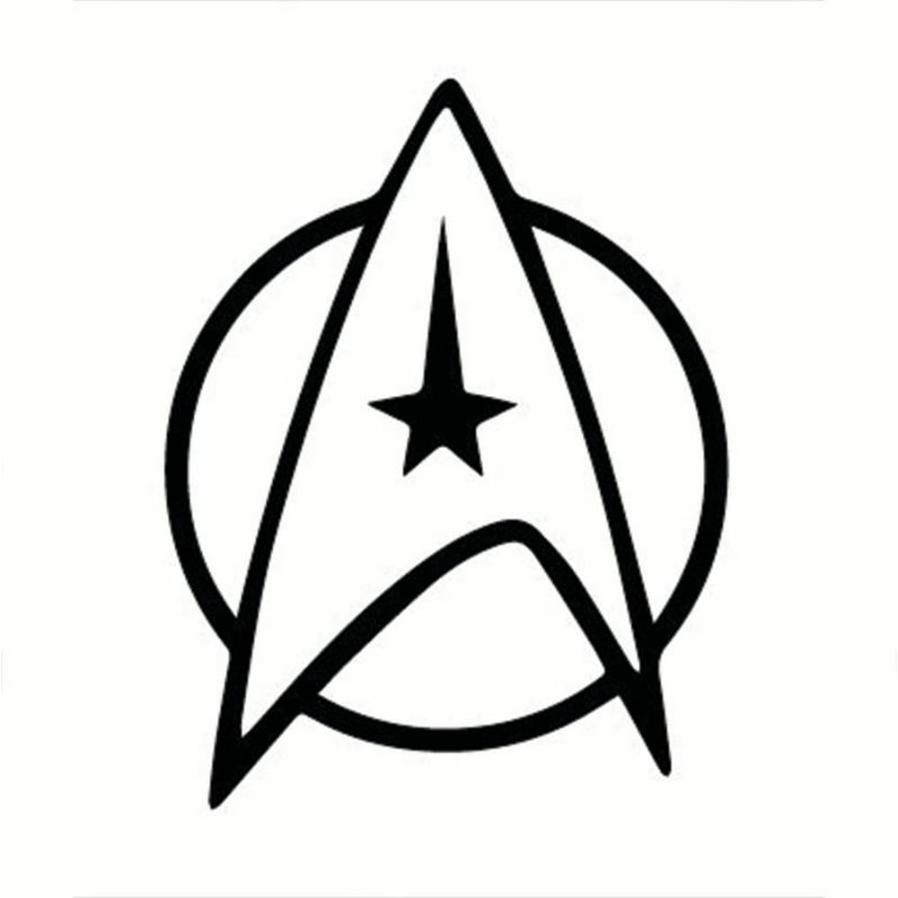 Star Trek Federation Logo Vinyl Decal - Black Window Sticker | 5.5 ...